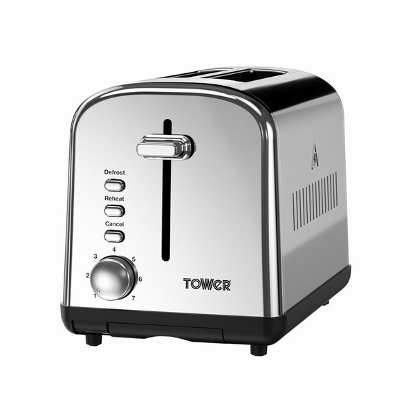 Tower - 2 Slice Toaster - Brushed | David Neill Mica