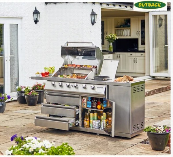 Signature 4 Burner Gas Barbecue Stainless Steel Outback | David Neill Mica